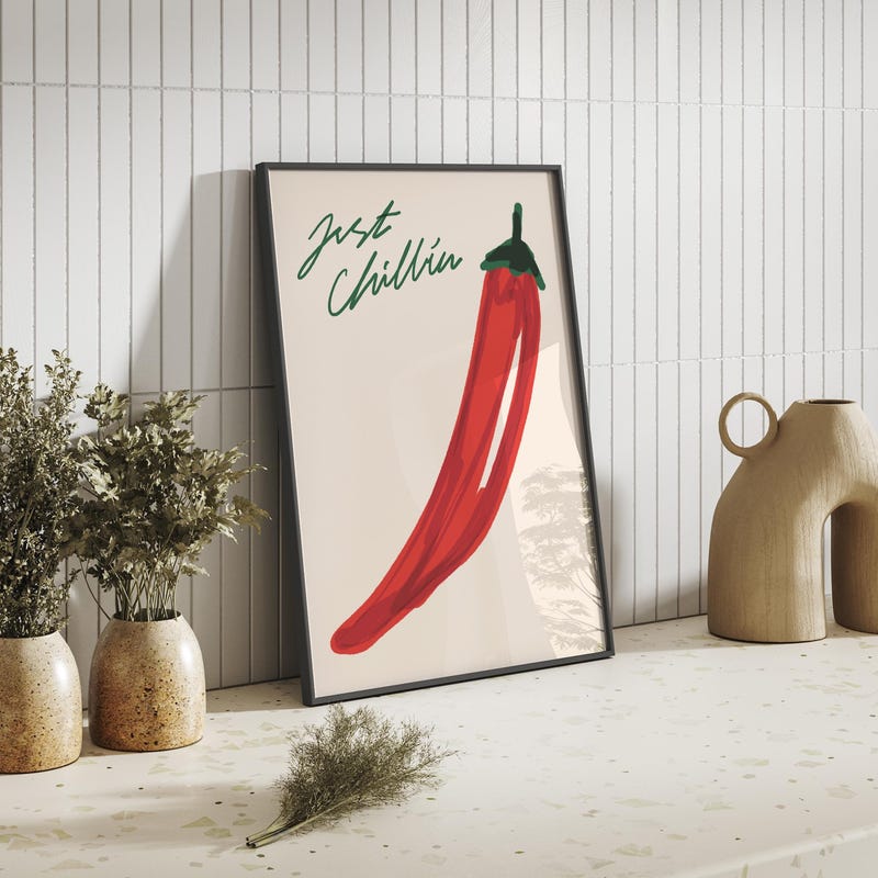 Just Chilling Print - Etsy UK
