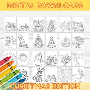 Christmas 21 Coloring Pages Holiday Printables Christmas Games ...