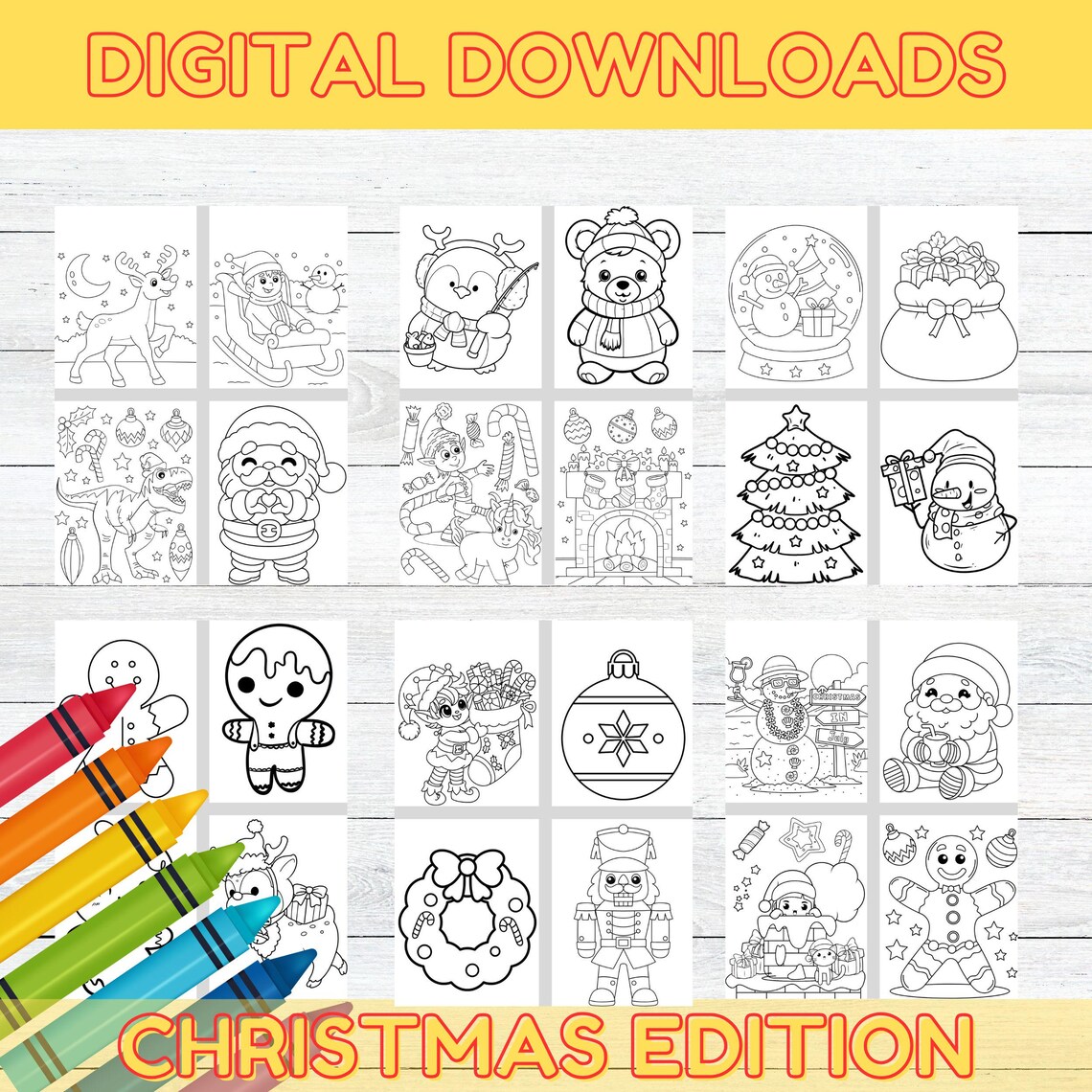 Christmas 21 Coloring Pages Holiday Printables Christmas Games ...