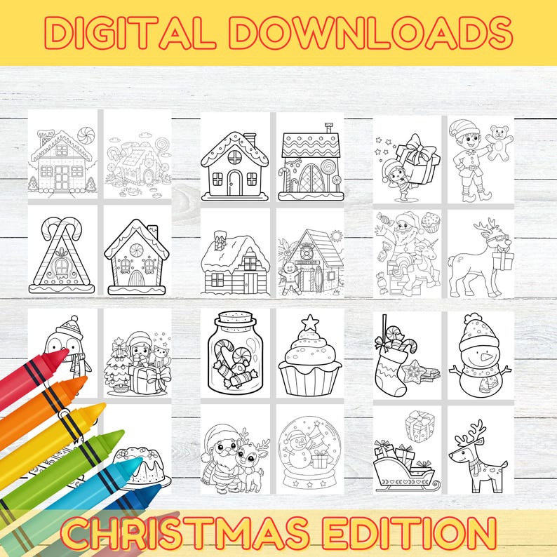 Christmas 21 Coloring Pages Holiday Printables Christmas Games ...