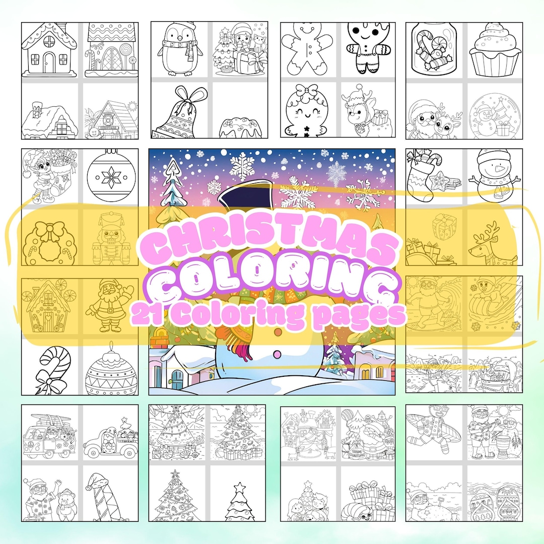 Christmas 21 Coloring Pages Holiday Printables Christmas Games ...