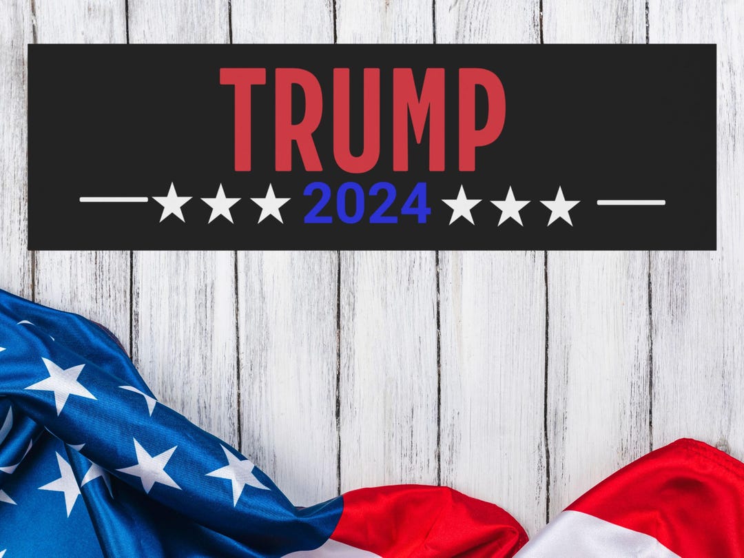 Trump 2024 Magnetic Bumper Sticker, Presidential Election 2024 Car ...