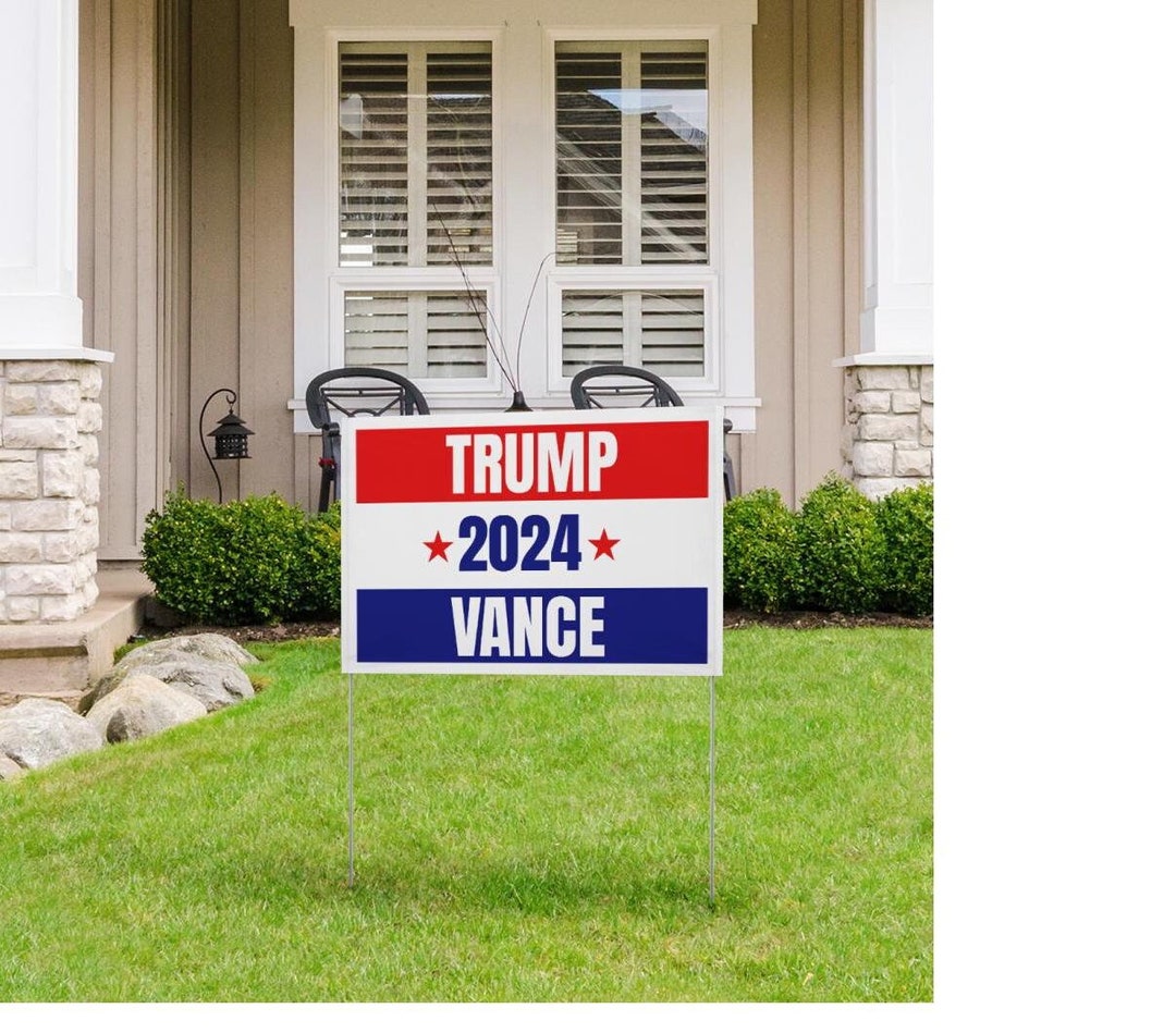 Trump Vance 2024 Yard Sign, Election Yard Sign, Trump 2024 ...
