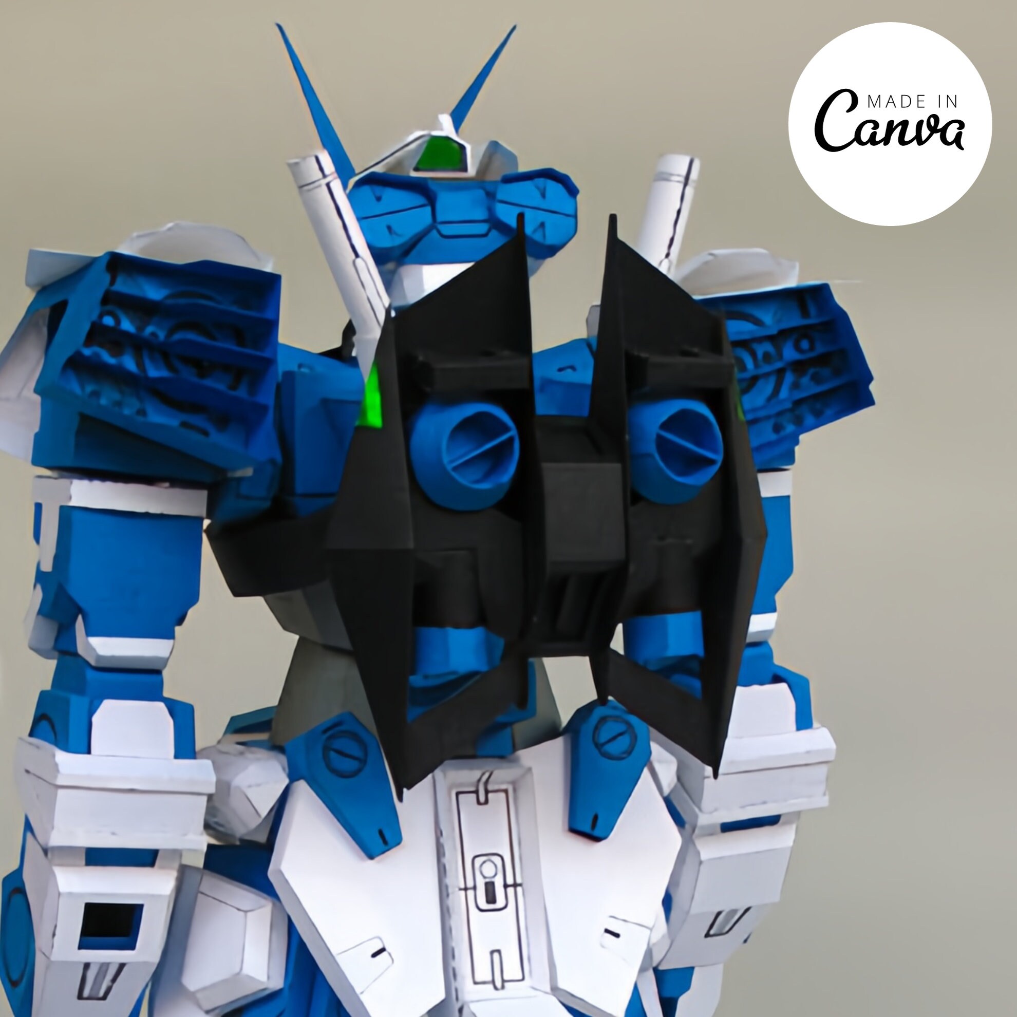 Papercraft Gundam Template Art Astray Blue - Etsy