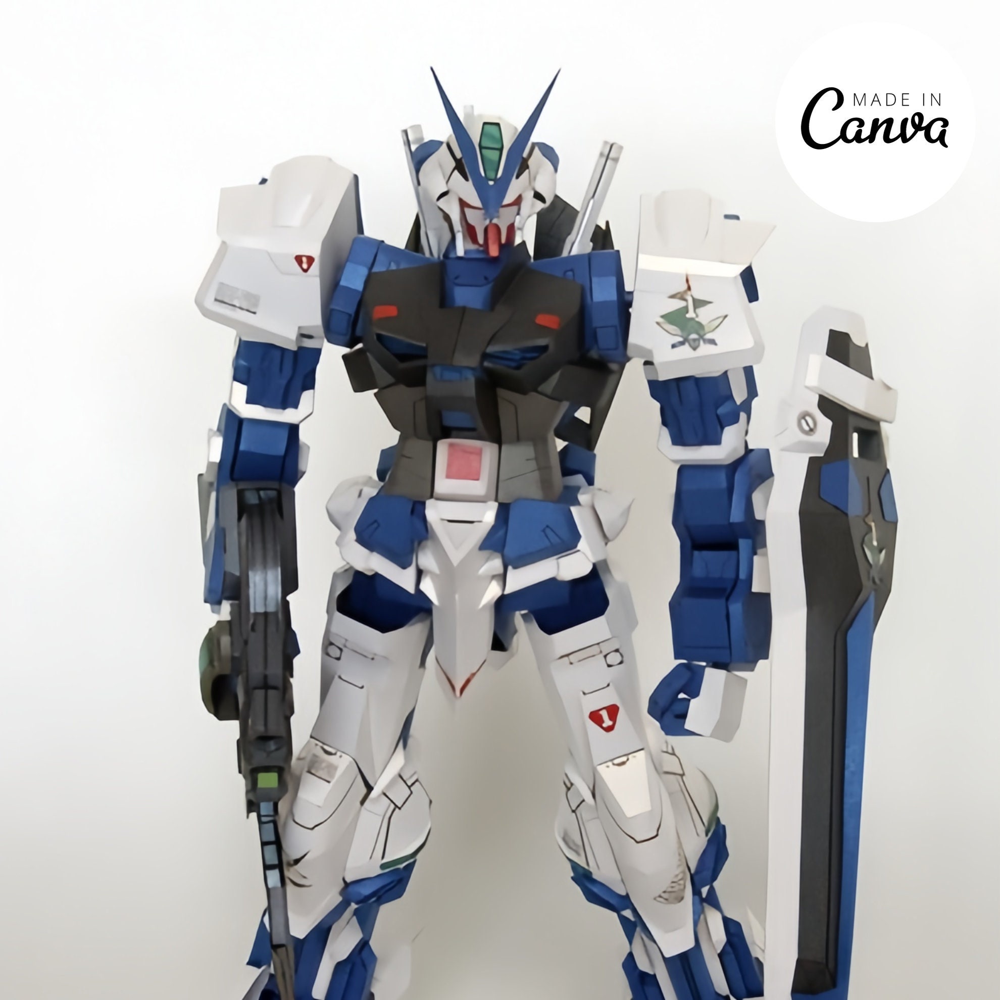 Papercraft Gundam Template Art Astray Blue - Etsy