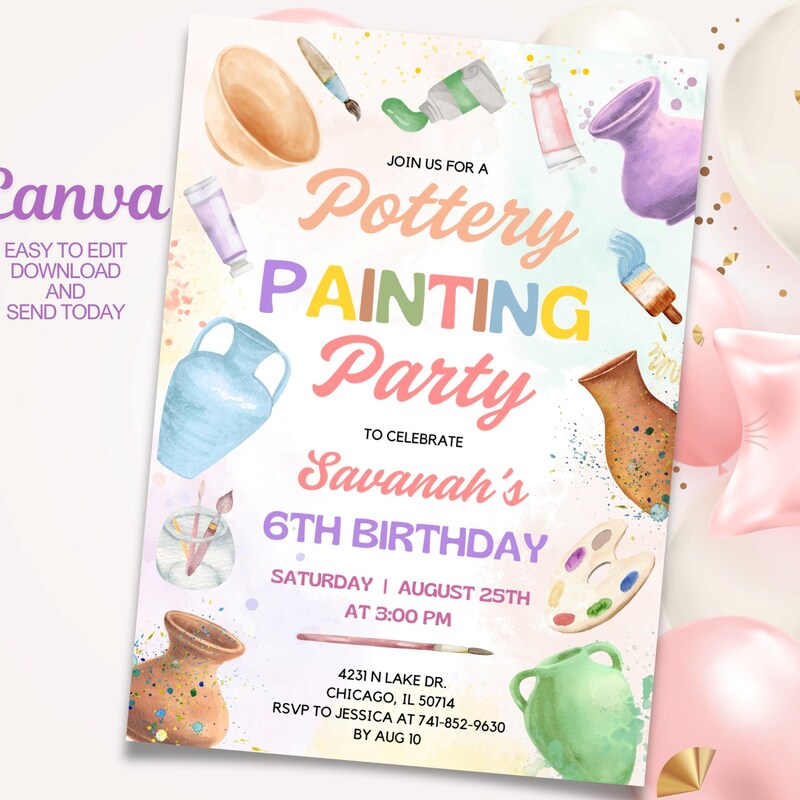 Painting Party Invitation - Etsy