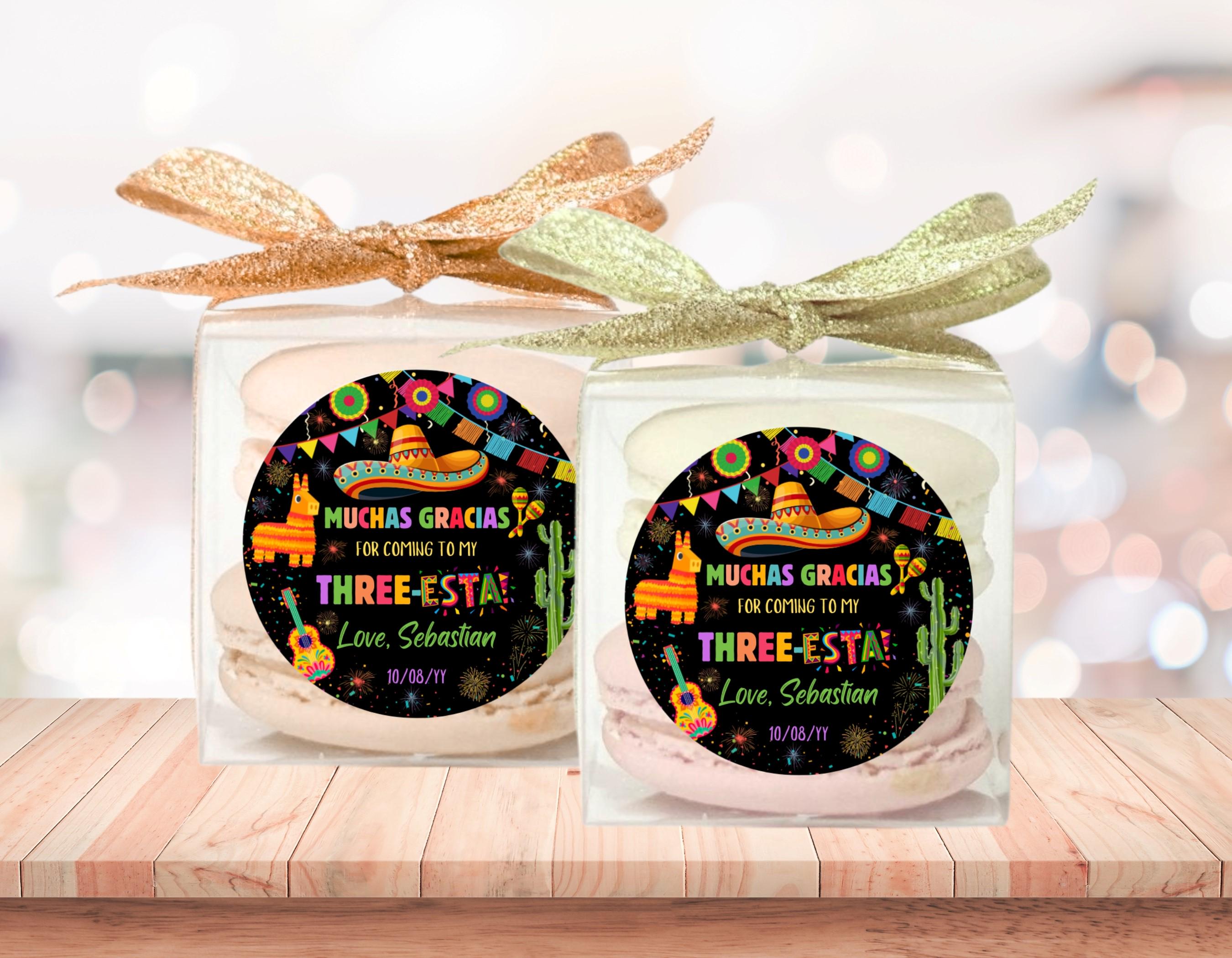 Editable Fiesta Birthday Party Sticker, Mexican Papel Picado Birthday ...