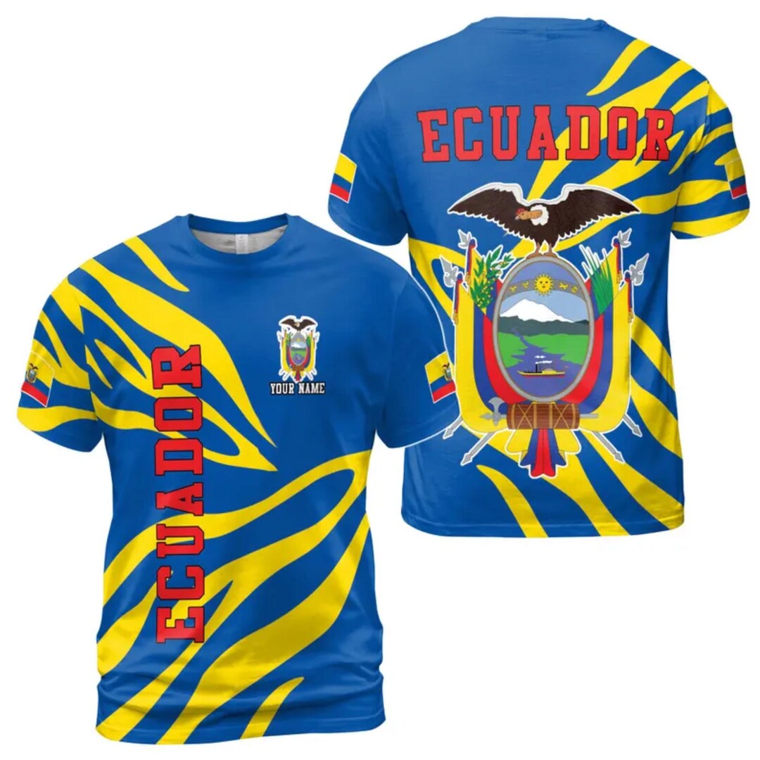 Custom Ecuador Flag Shirt: Personalized Ecuadorian Pride Tee - Etsy