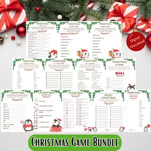 Printable Christmas Game Bundle Christmas Party Games - Etsy