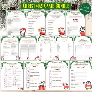 Printable Christmas Game Bundle Christmas Party Games - Etsy