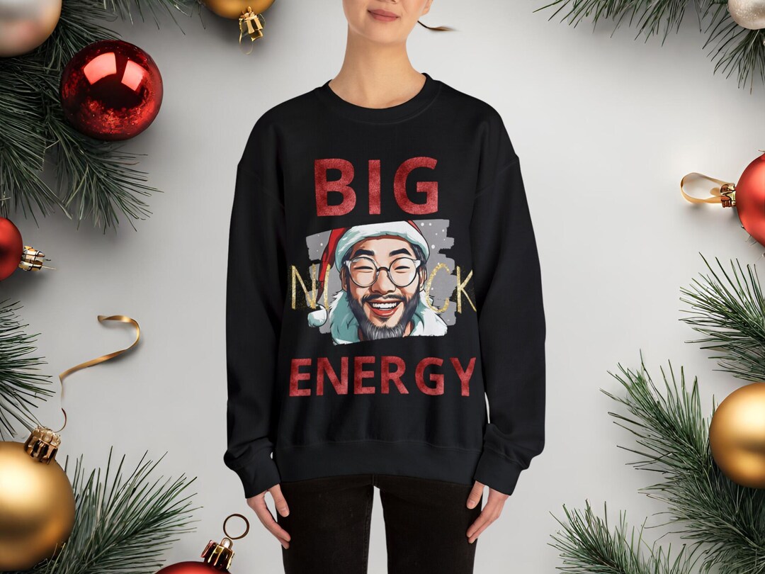 Festive Holiday Jumper big Nick Energy Christmas Sweater, Funny Xmas ...