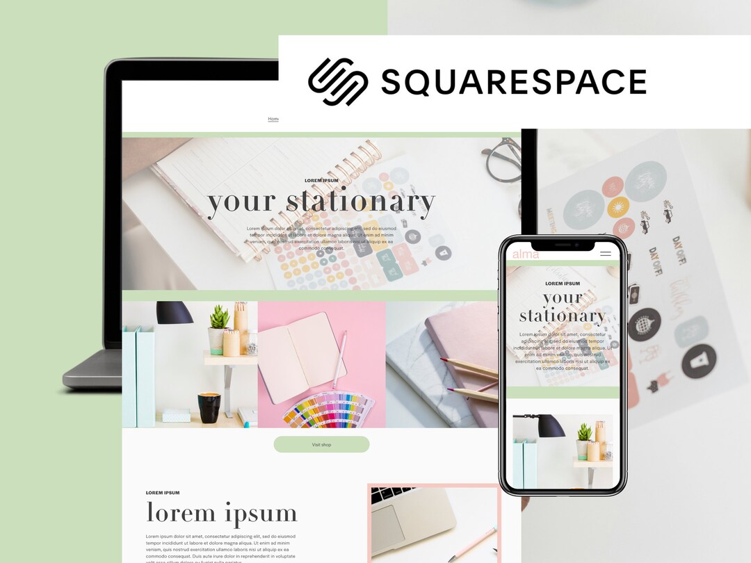 Squarespace Template for Small Business Owners, Ecommerce, Squarespace ...