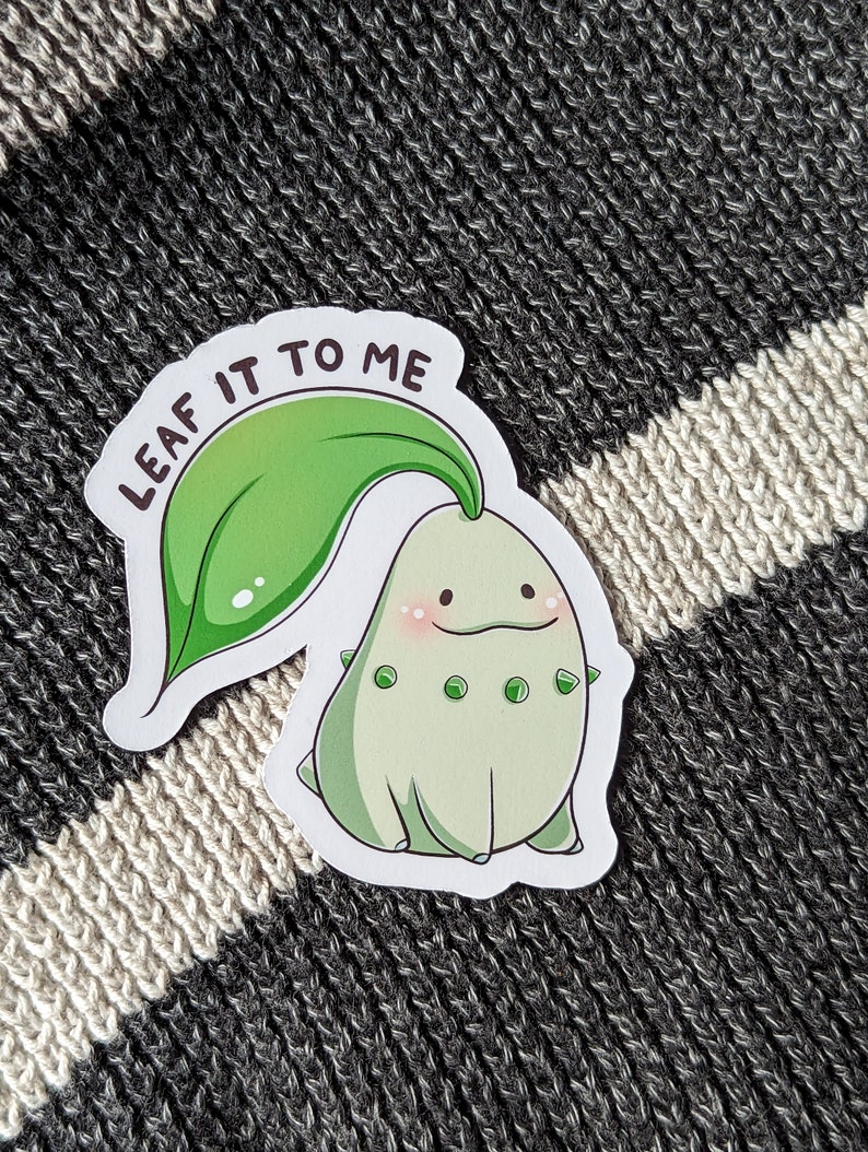 Leaf It to Me Sticker Leaf Monster Sticker - Etsy