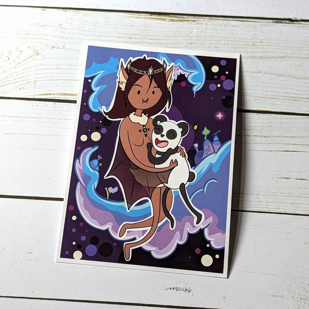 Bat and Panda Love Wall Art Print| Mokathevampyre and Panda Fanart - Etsy