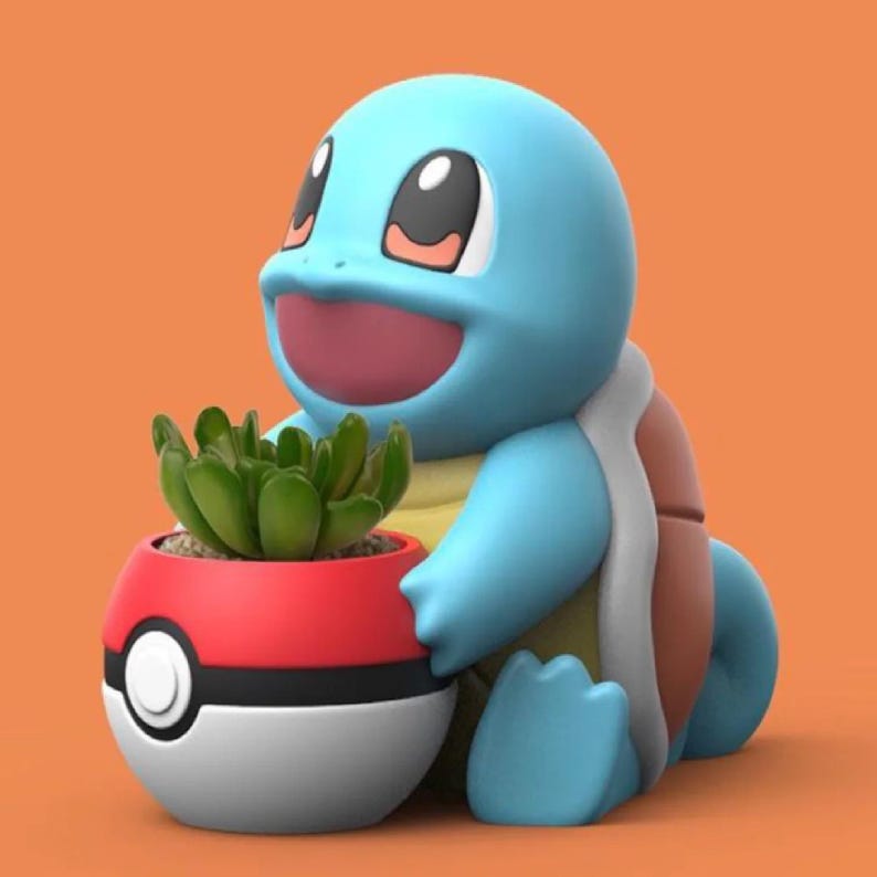 Pokemon Themed 3D Print STL File - Pikachu, Charmander, Squirtle, Eevee ...