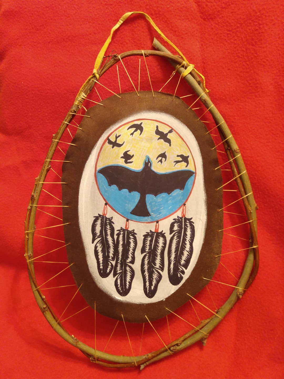 Raven Shield Native American Canvas Original Not Screen Printed - Etsy