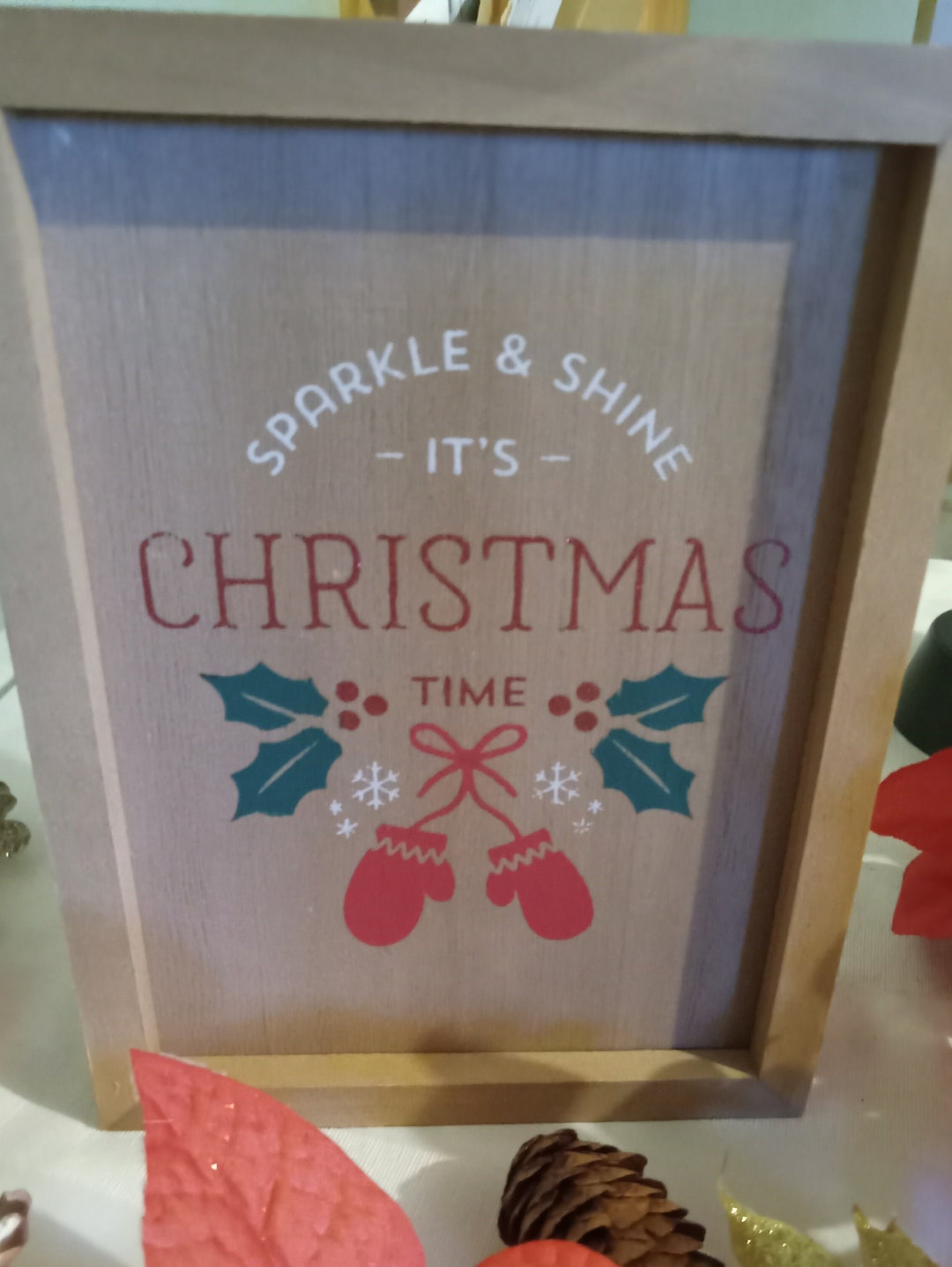 Sparkle Christmas Sign: Glittery Holiday Decor - Etsy