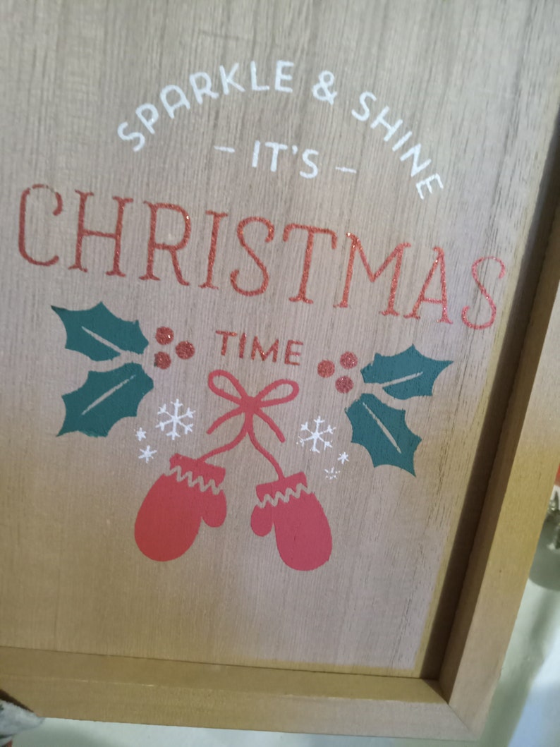 Sparkle Christmas Sign: Glittery Holiday Decor - Etsy