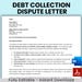 Debt Collection Dispute Letter, Debt Validation Letter, Debt Dispute ...