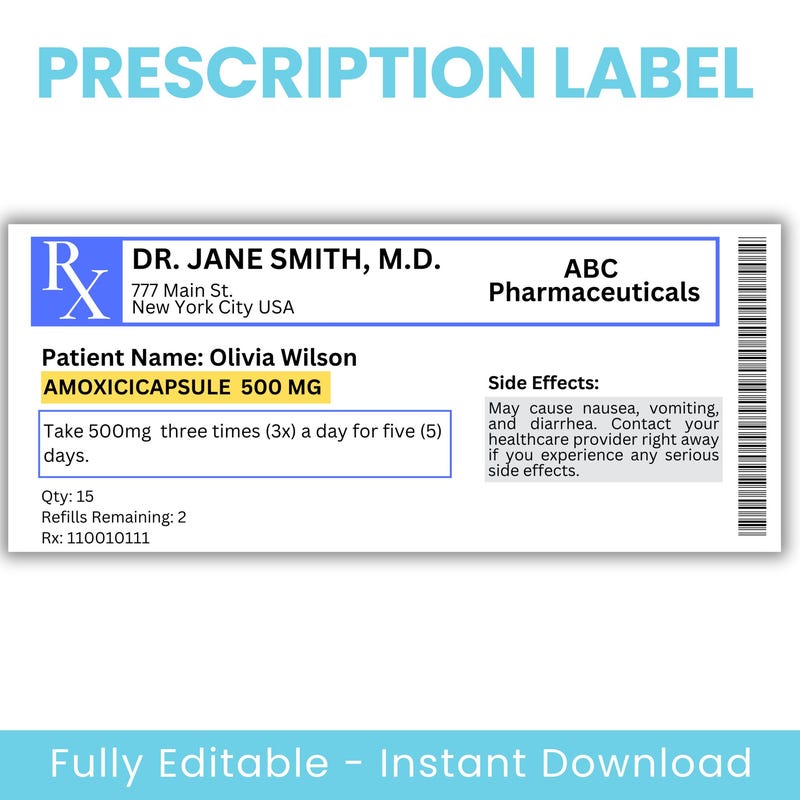 Funny Prescription Labels - Etsy