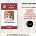 Teacher ID Card Template, Editable ID Template, Custom Teacher, Student ...