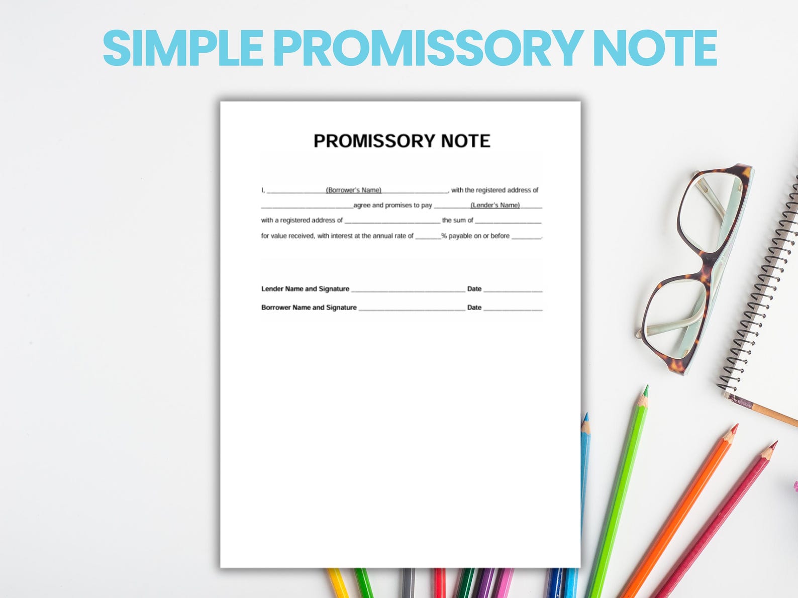 Promissory Note, Promissory Note Templates, Promissory Note Form ...
