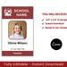 Teacher ID Card Template, Editable ID Template, Custom Teacher, Student ...