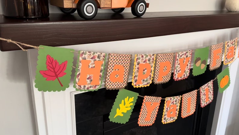 Fall Banner, Fall Decor, Customized Banner, Happy Fall, Happy Fall Y ...