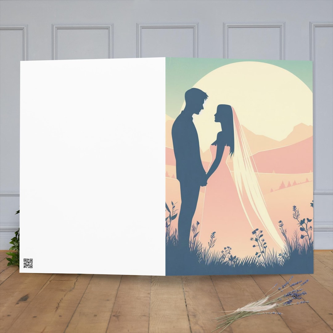 Sunset Wedding Card - Etsy