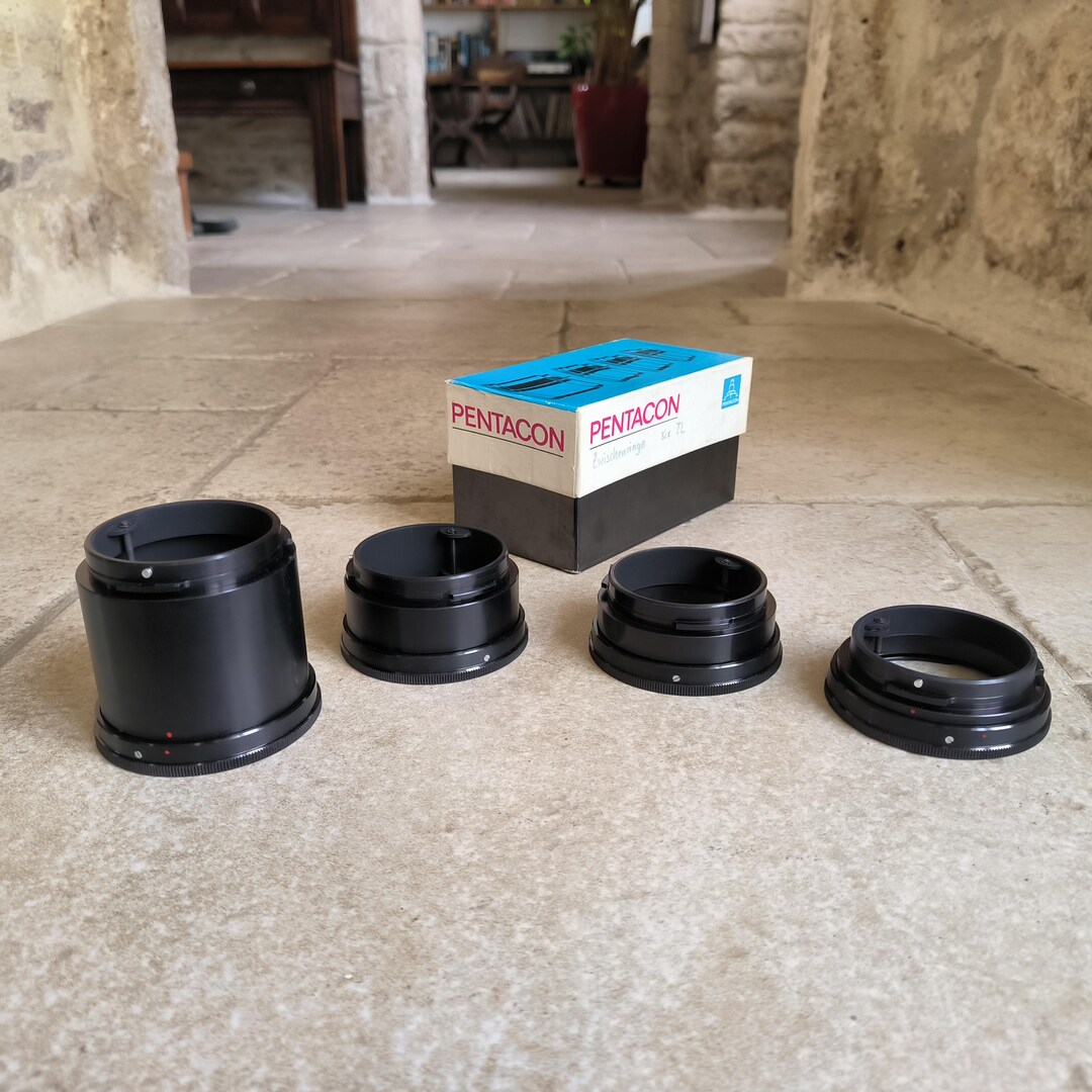 Set of 4 Pentacon 6 Bayonet Mount Macro Extension Tubes in Original Box ...