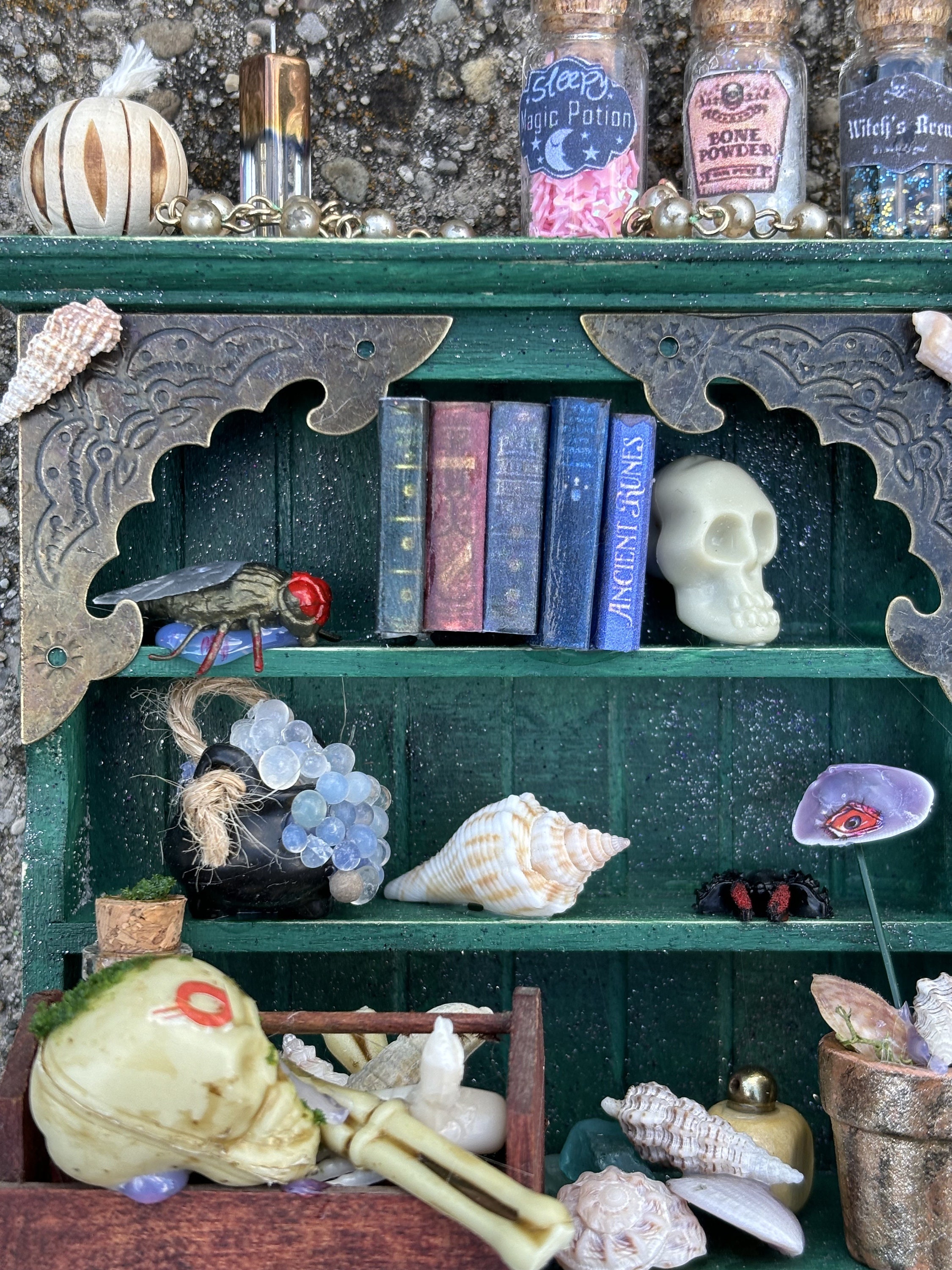 Enchanting Mini Bookcase With Surprises Vintage Jewelry & Handmade ...