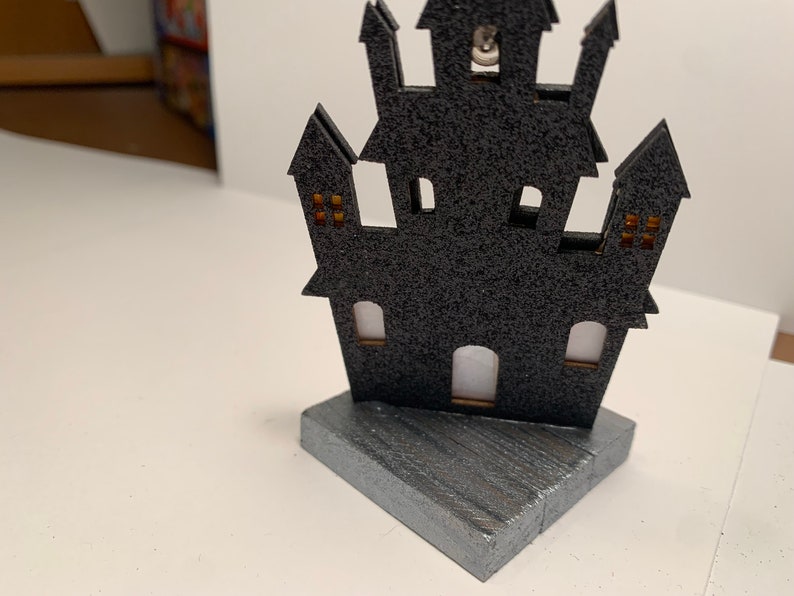 Mini Haunted House With Spooky Window Decorations - Etsy
