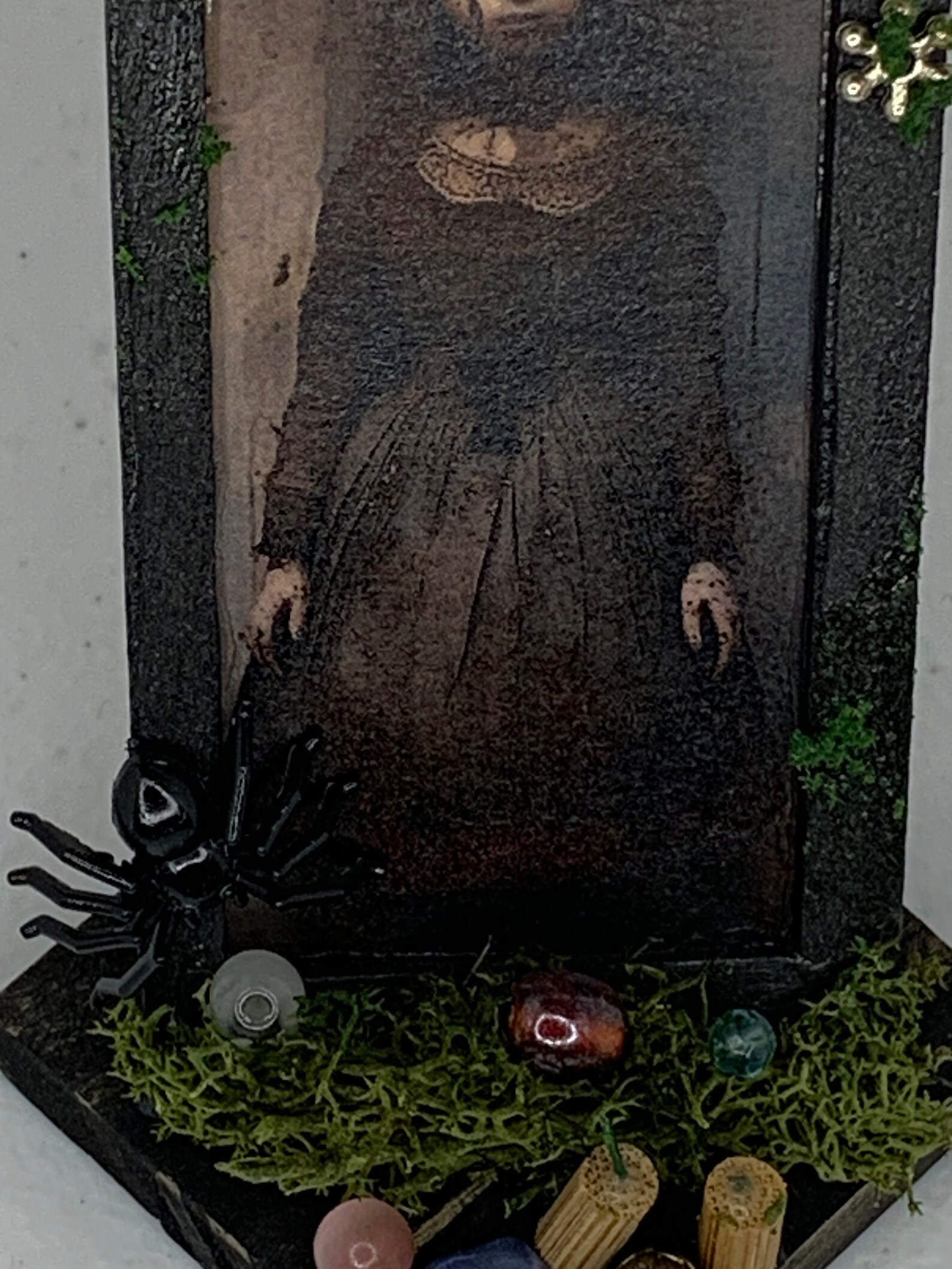 Creepy Girl Miniature Gothic Art With Vintage Jewelry Embellishments - Etsy