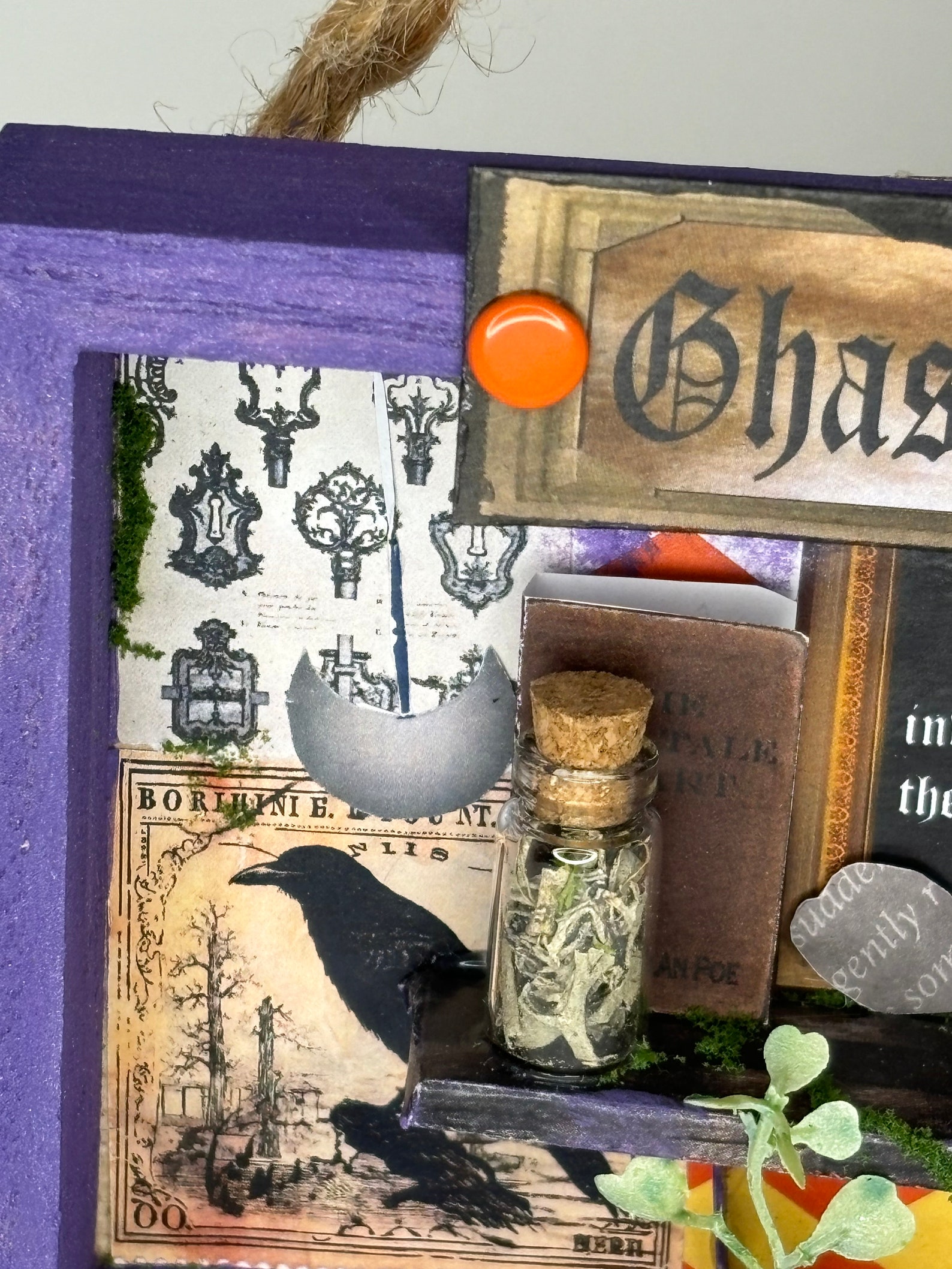 Gothic Miniature Diorama of Poe's World With Raven, Quotes, and Vintage ...