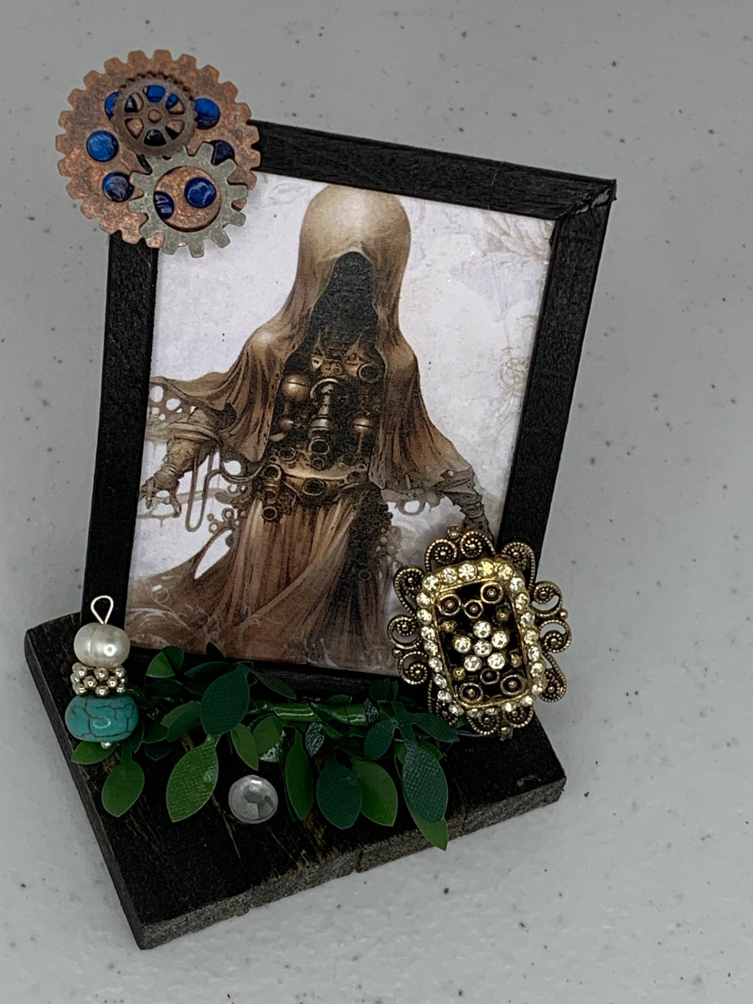 Vintage Steampunk Ghost in Mini Frame Gothic Home Decor - Etsy