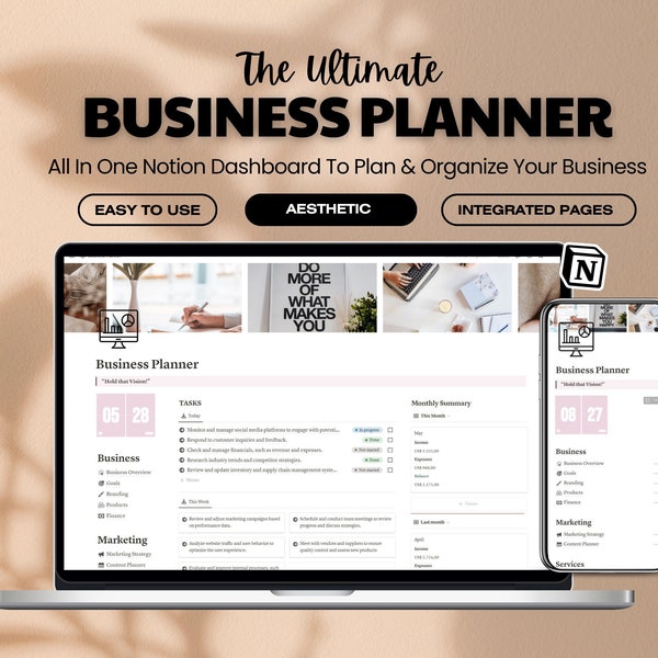 2024 Ultimate Notion Life Planner Dark Mode That Girl Dashboard, Notion Planner, All in One ...