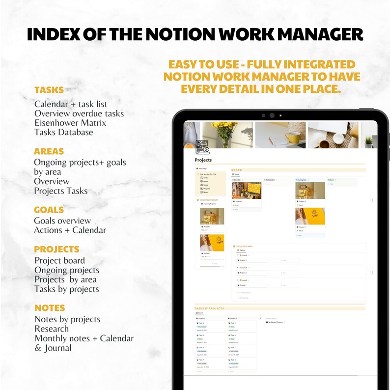 Notion Second Brain, Notion Dashboard, Notion Template 2024, Notion Planner, Notion All in One ...