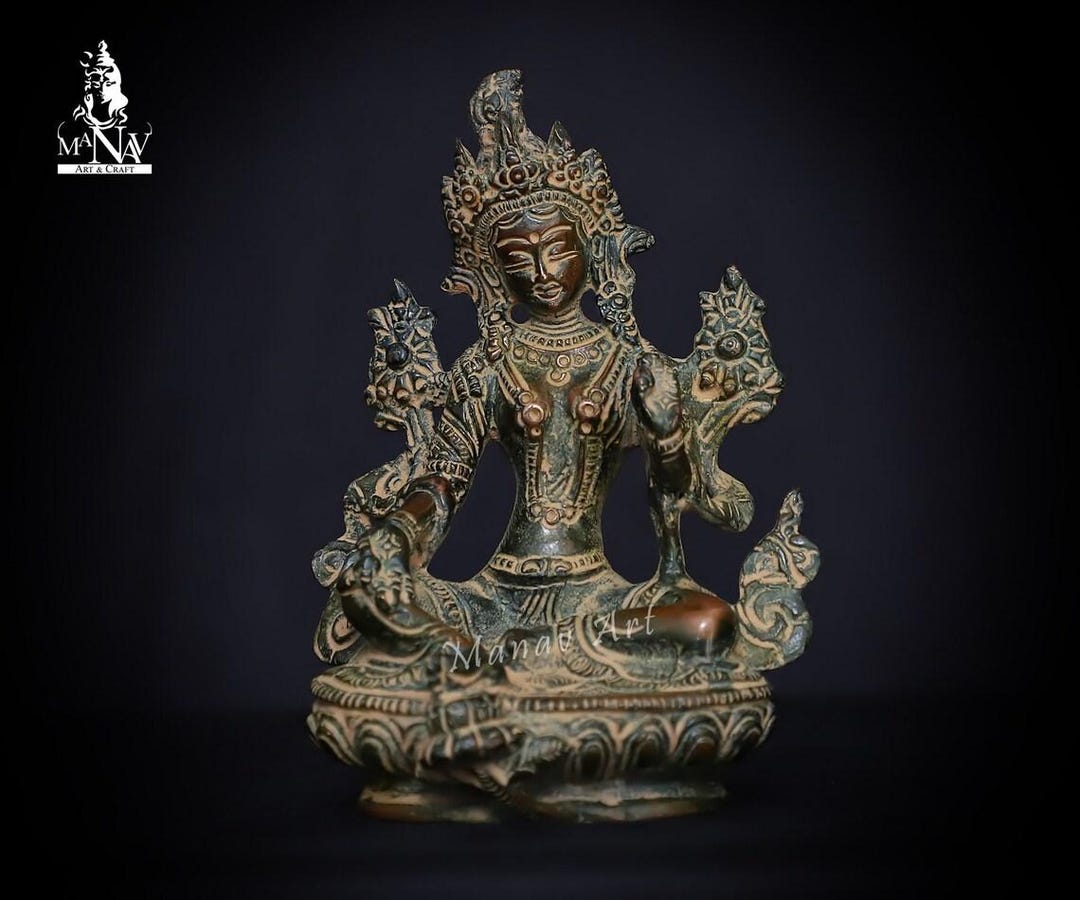Brass Tara Statue, 15 CM Tara Statue, Tara Devi Statue, Meditation ...