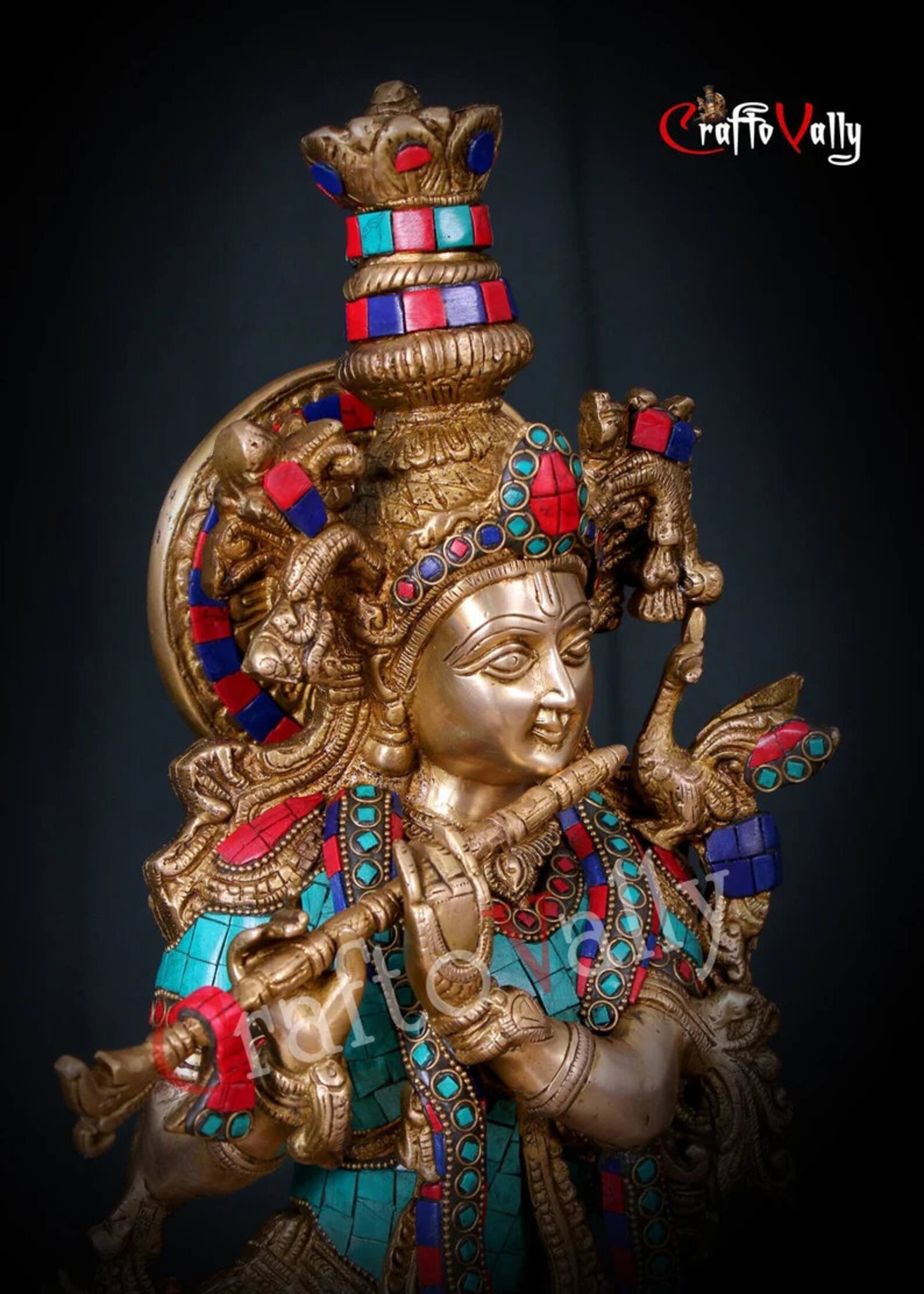 Krishna Statue- With Cow 55 CM Statue, Big Size Cow Krishna,banke ...