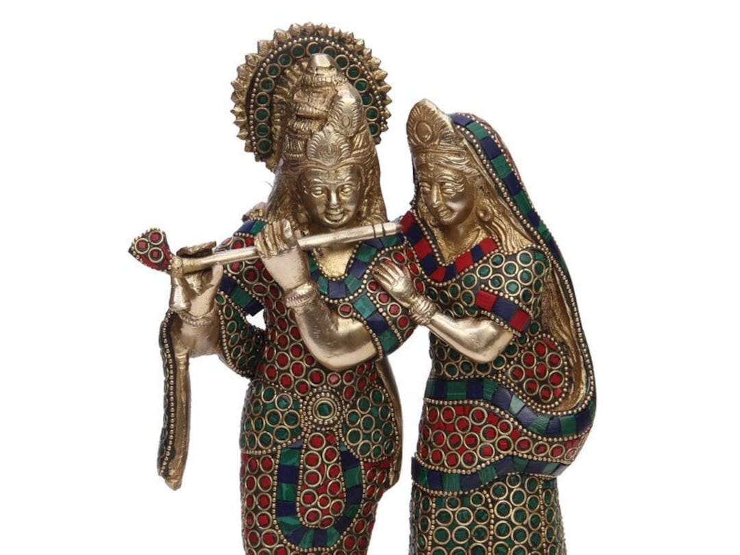 Radha Krishna Statue for Christmas Gift, 28 CM R.K. Medium Radha ...