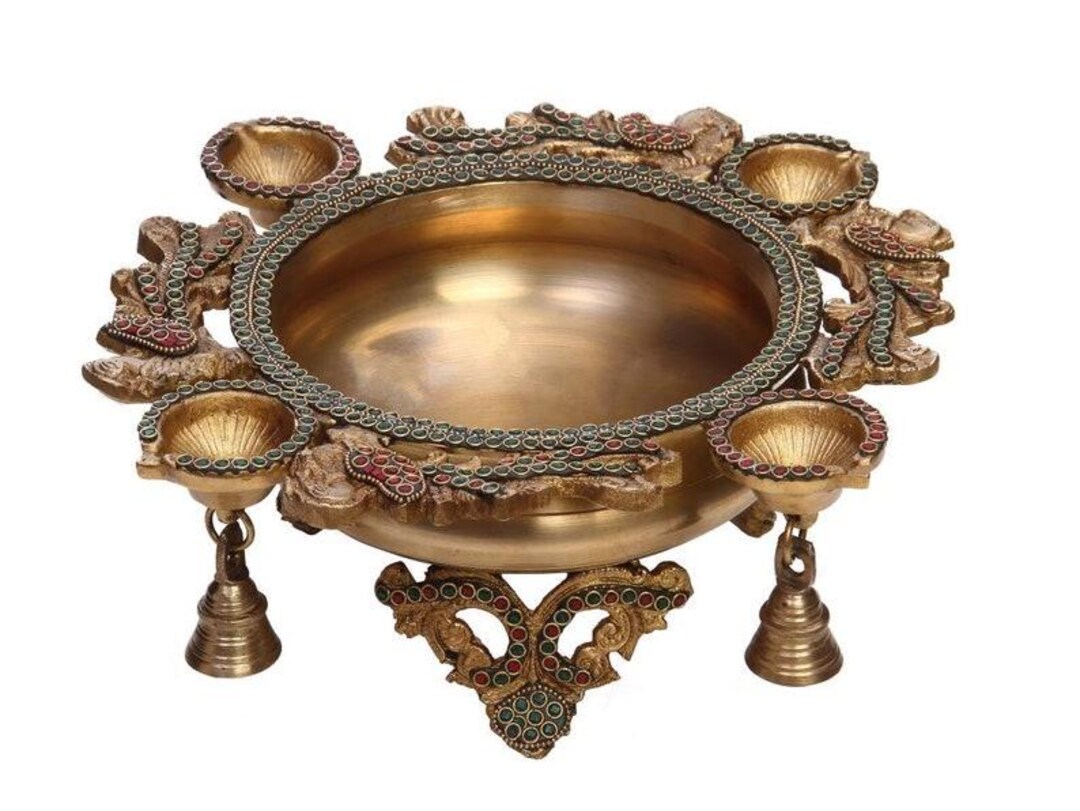 Peacock Design Urli 13 CM, Traditional Bowl, Home Decor Gift, Peacock ...