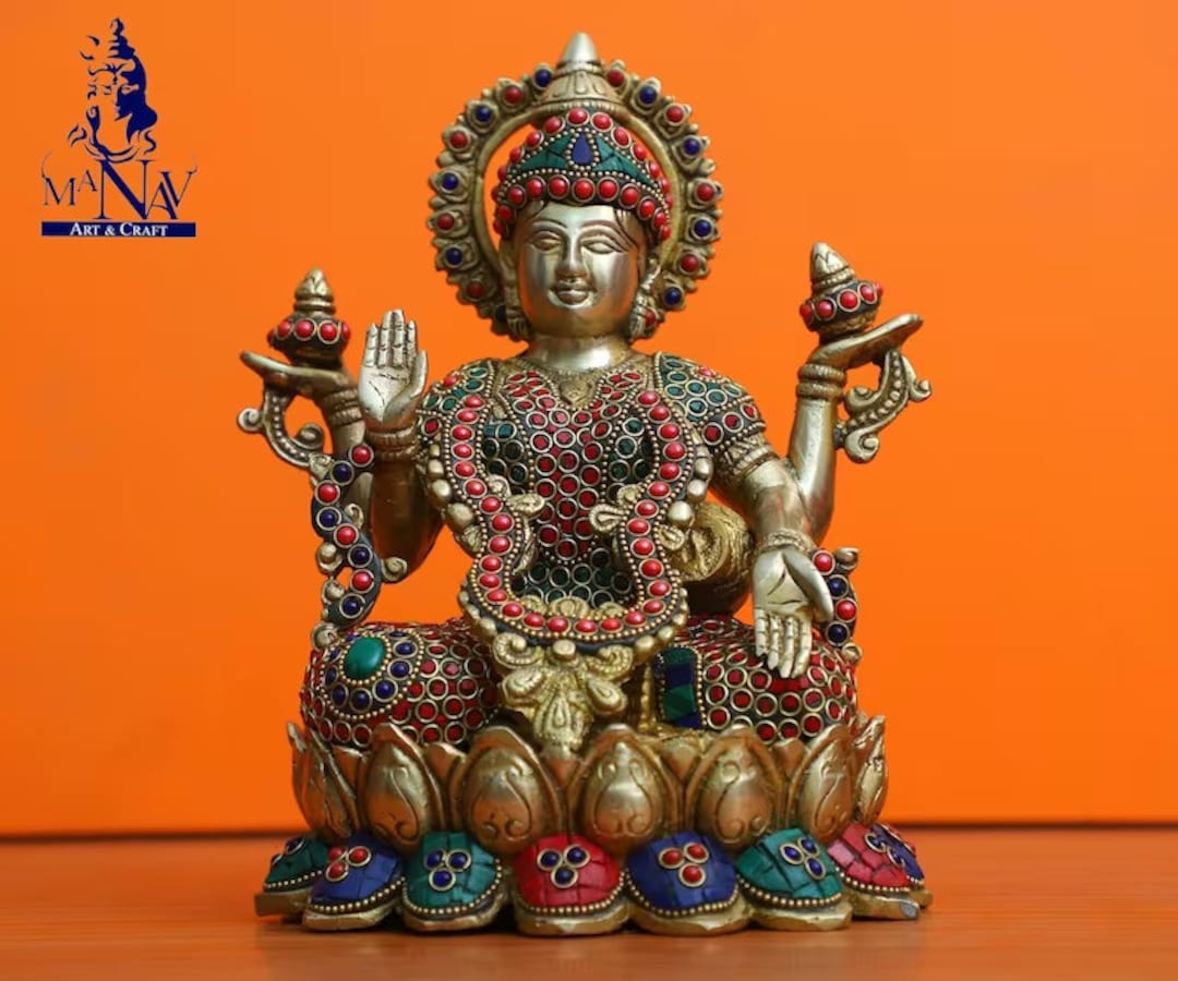 Lakshmi Statue 22.5 CM Big Lakshmi Statue, Goddess of Money and Wealth ...
