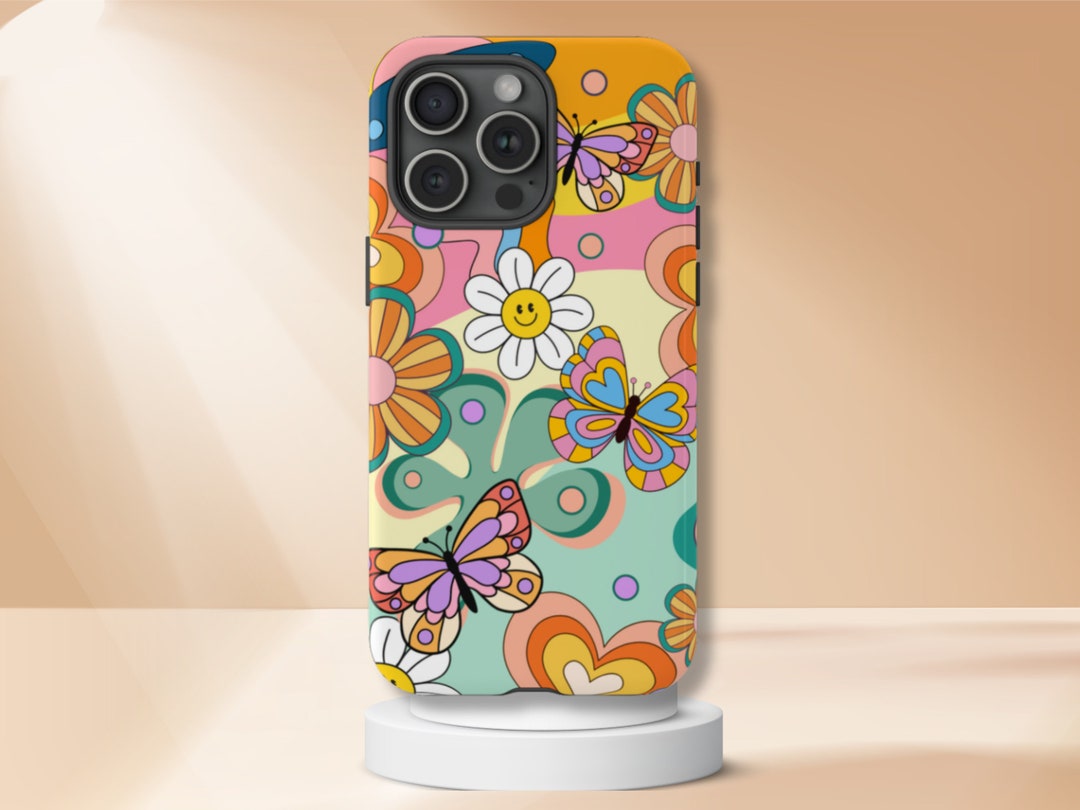 Groovy Phone Case Hippie Cover Retro Phone Case Fit for iPhone 15, 14 ...