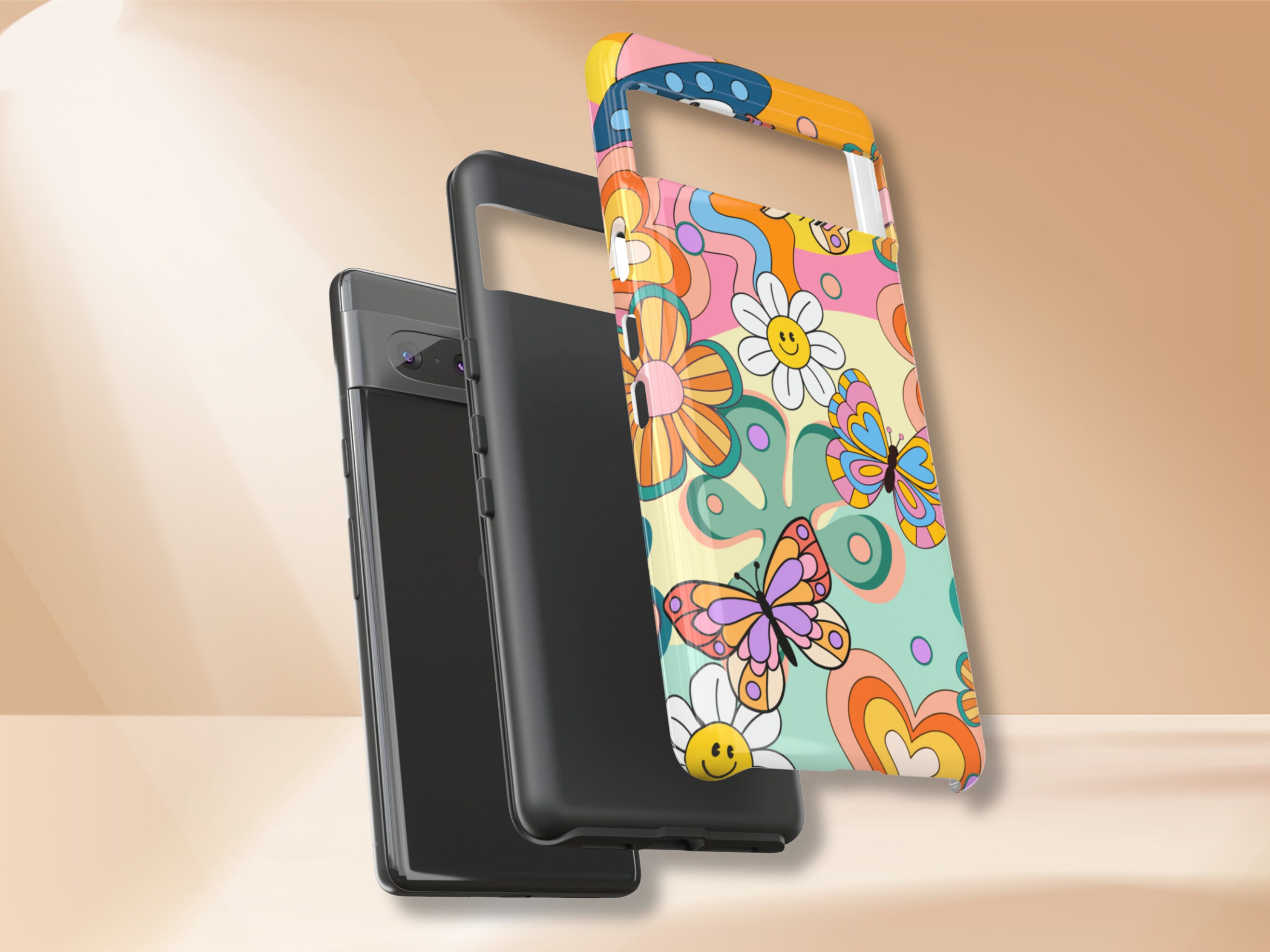 Groovy Phone Case Hippie Cover Retro Phone Case Fit for iPhone 15, 14 ...