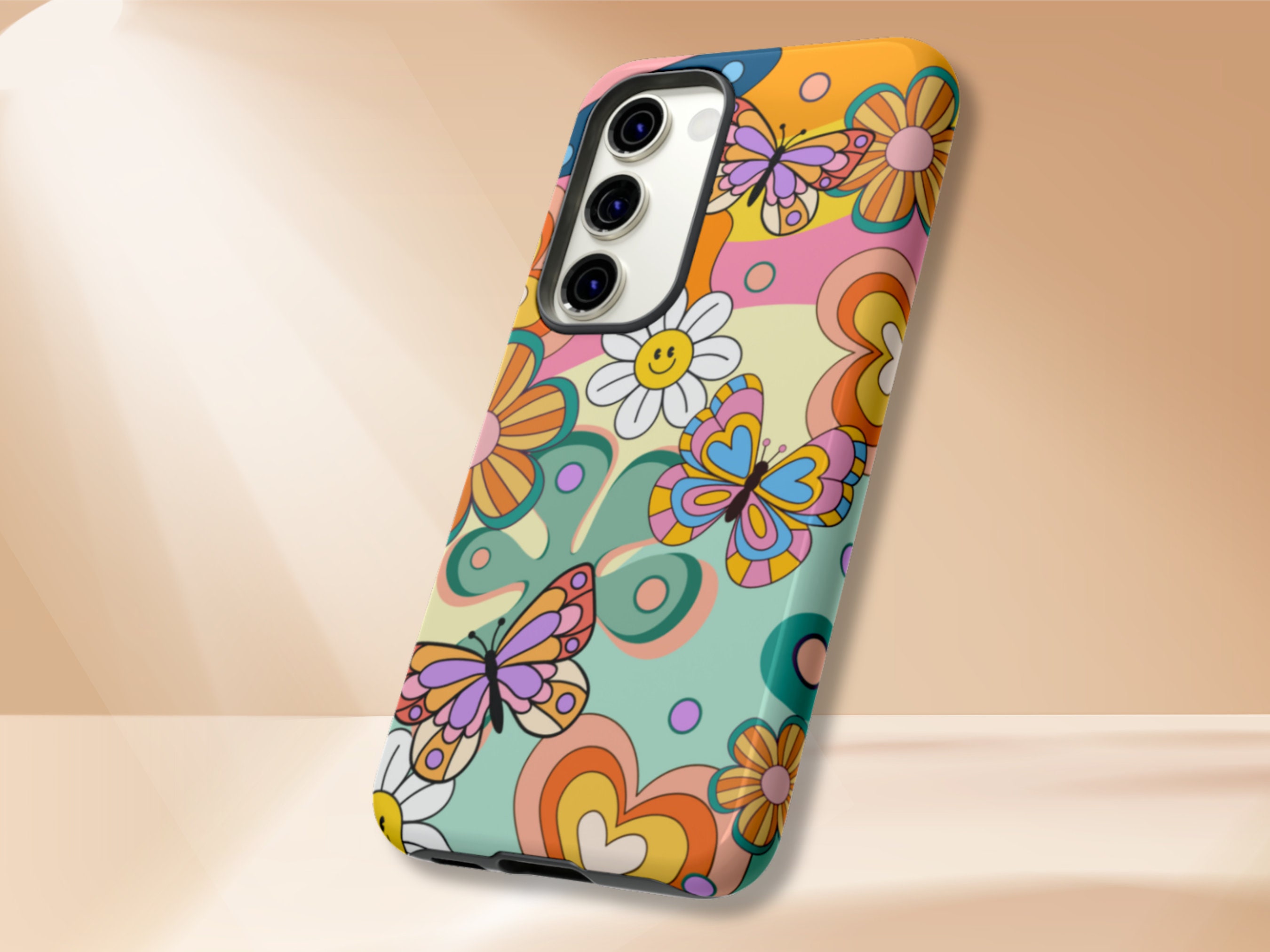 Groovy Phone Case Hippie Cover Retro Phone Case Fit for iPhone 15, 14 ...