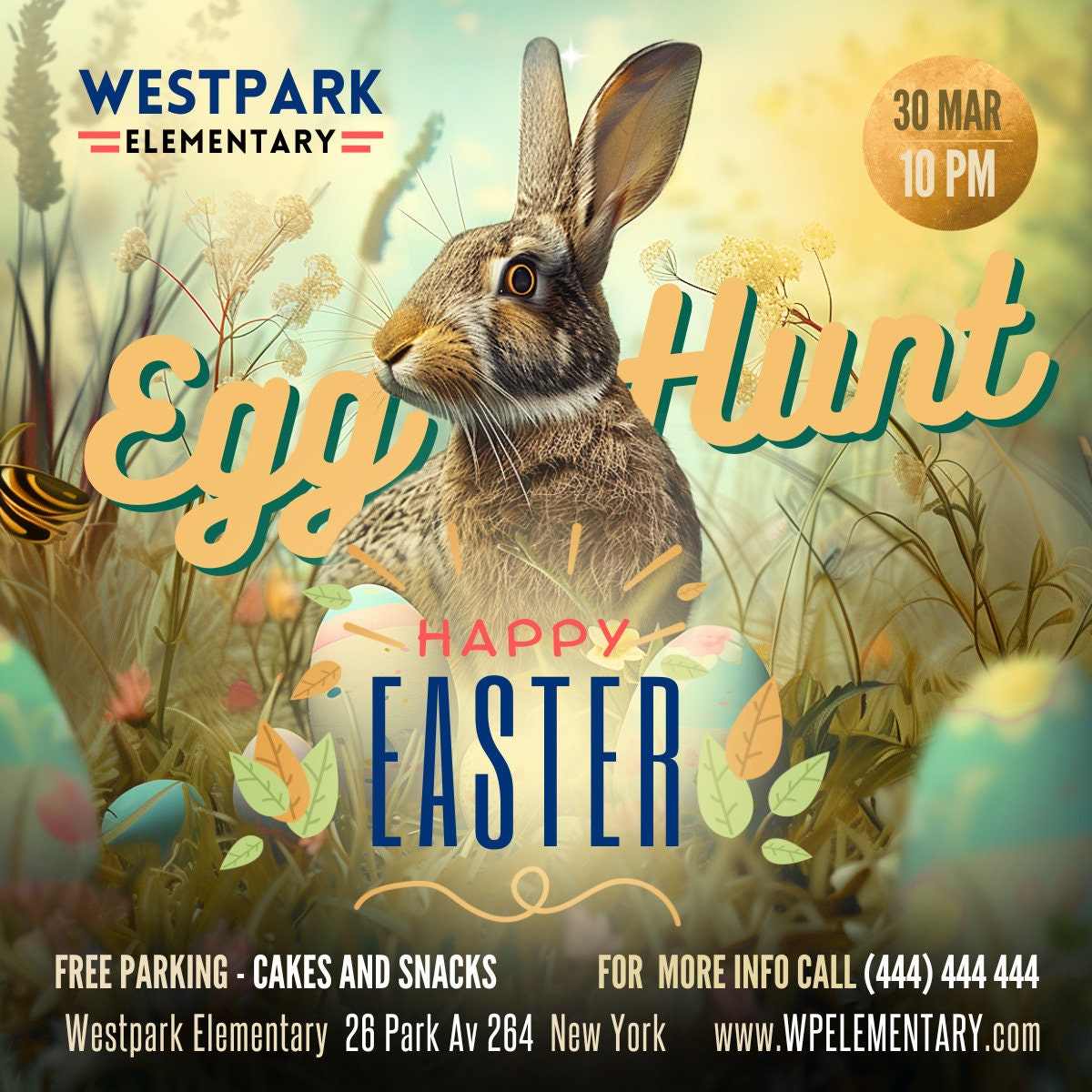 EDITABLE Canva Easter Flyer, DIY Template, Egg Hunt, School Event ...