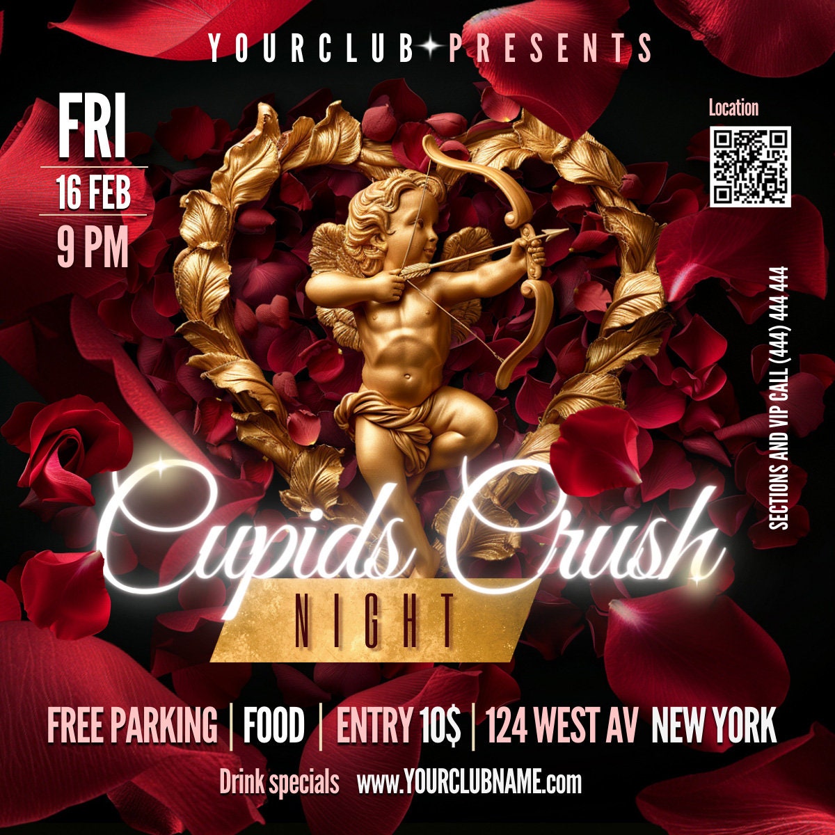 EDITABLE Canva Love Party Flyer, DIY Design Template, Love Event, Love ...