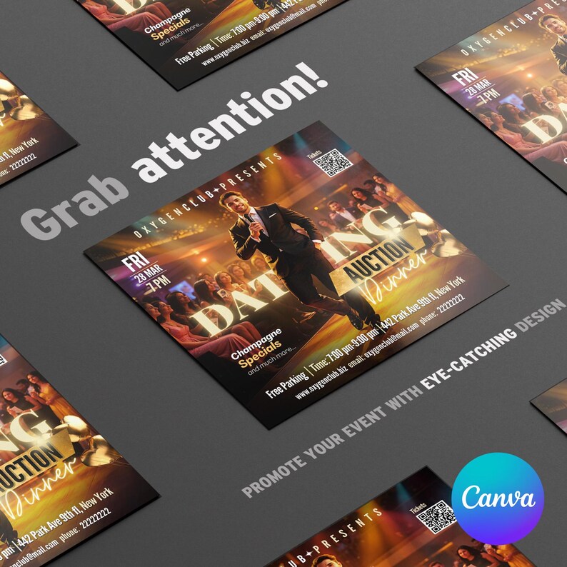 EDITABLE Dating Auction Flyer, DIY Template, Dating Event, Singles ...