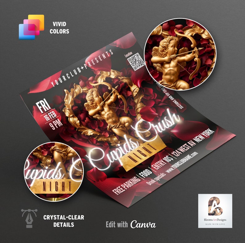 EDITABLE Canva Love Party Flyer, DIY Design Template, Love Event, Love ...