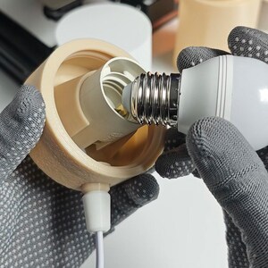 STL Table Lamp With Shade. 3d-printed Desk Lamp E27 Socket, Modern ...